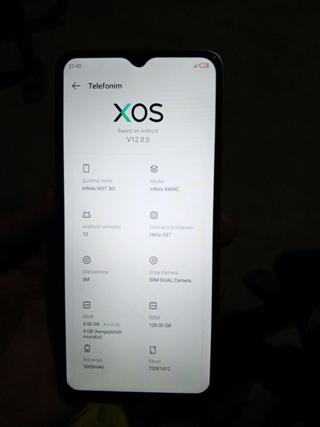 Infinix hot 30i .