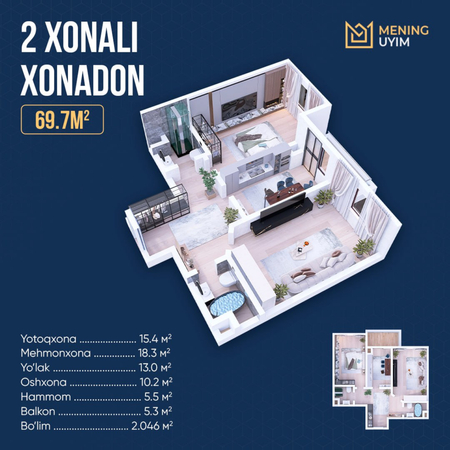 Сергели -Чоштепа Mening Uyim ЖК - дан Бахорги Акция 15- 20% чегирма
