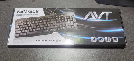Клавиатура AVT KBM-302 USB мультимедийная состояние - новое