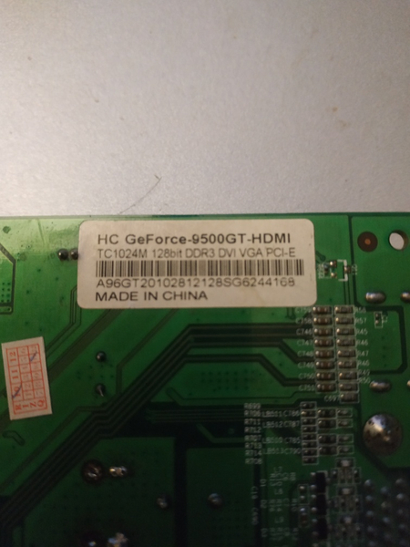 GF9600GT HDMI 1024M 128bit, GF9500GT 512M 128bit HDMI