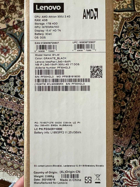 Ноутбук lenovo ideapad l340-15api