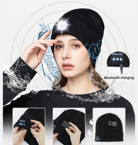 Шапка с bluetooth наушниками Mini Band Black Доставка есть!