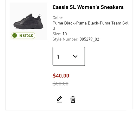 Женские кроссовки от Puma 41 размера