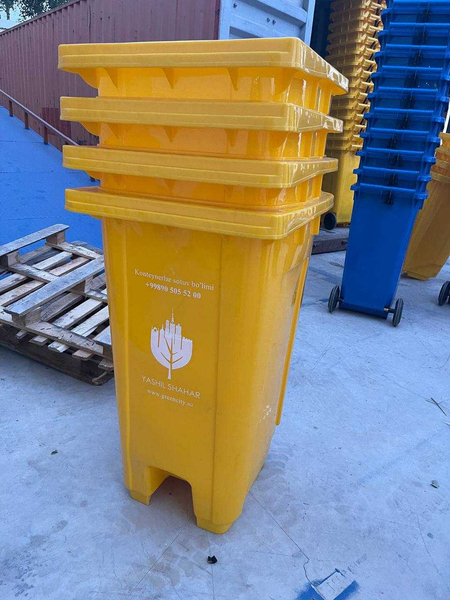 Пластик урна, мусорная урна, Plastik musornaya konteyner