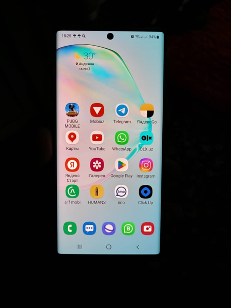 SAMSUNG NOTE 10 + айби крышка окидан койилган оригинал