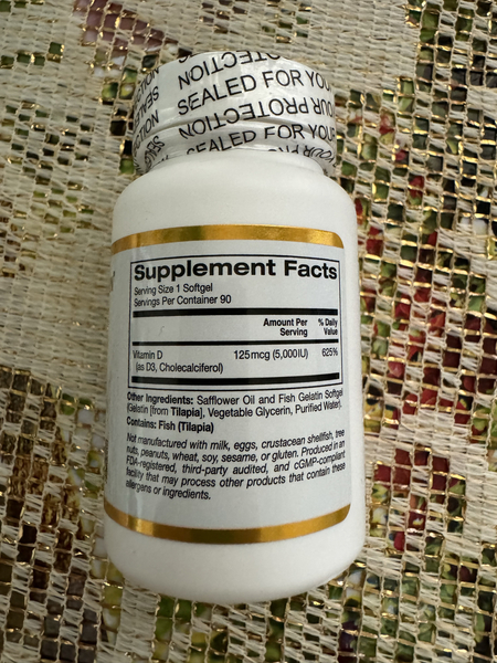 Vitamin d 3 California Gold Nutrition 90 softgels