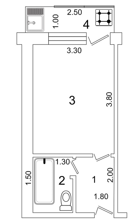 Продаю квартиру Малосемей Яшнабадском р-не Авиасозлар  1-ком. 21,5м2.
