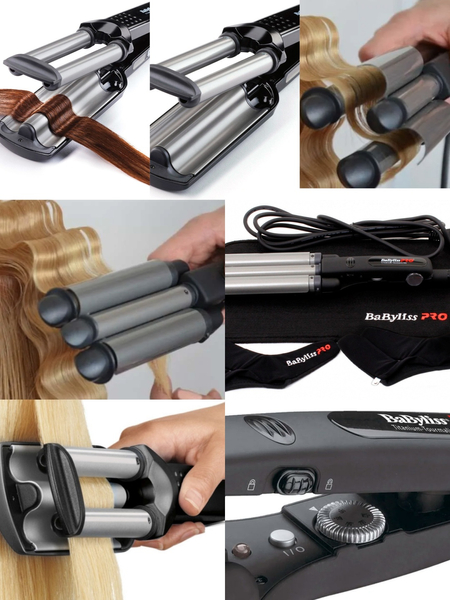 Плойка BaByliss PRO BAB 2269 ТТE, BAB 2369 ТТE для завивки тройная
