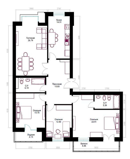AutoCAD chizma Автокад уй плани
