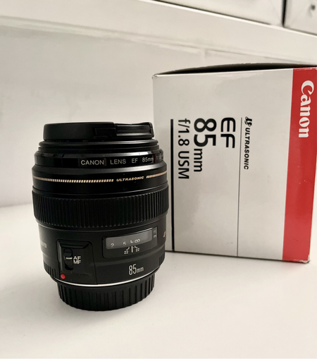 Canon 85mm f/1.8 объектив полный комплект