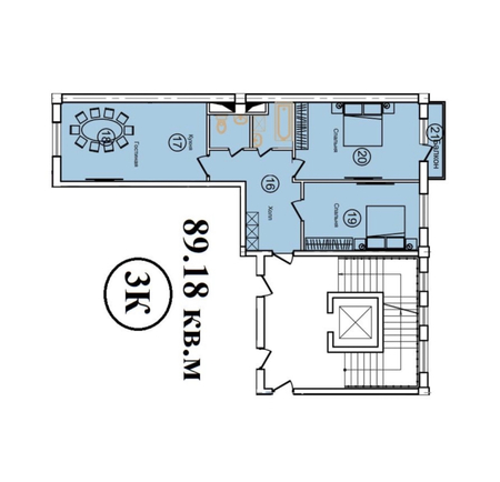 ЖК Nikitina Residence М.Горький 3-комнатная 90м2 КОРОБКА с КАДАСТРОМ!!