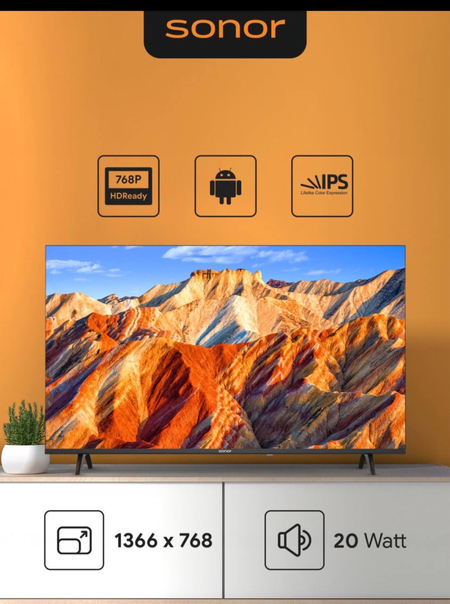 Sonor 43SNR100S Smart Android Tv. Для дома.