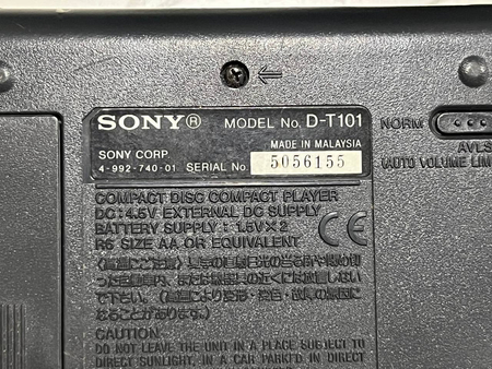 Sony D-T101 Discman, 1998
Portable AM/FM Radio