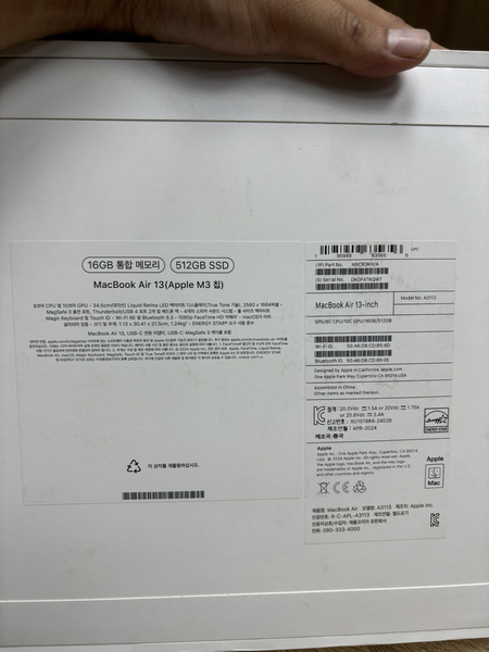 Macbook air 2024 M3 16/512Gb 13.6 inch