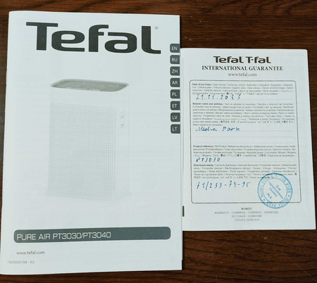 Havo tozalagich (Воздухоочиститель) Tefal PT3030F0
