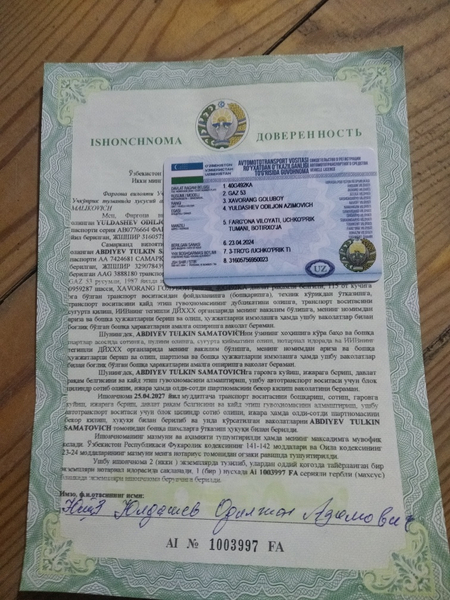 Gaz-53 sotiladi.