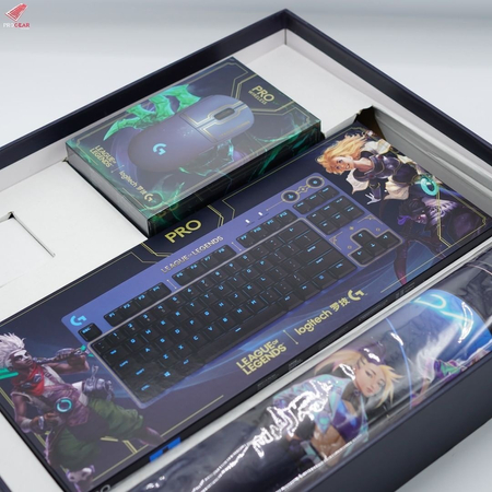 Набор Logitech League L/KDA Клавиатура G PRO,мышка G502,Наушники G733