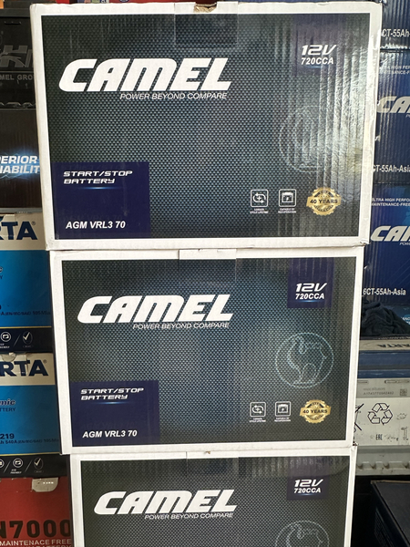 Аккумулятор оригинал Camel AGM VRL3 70L Start stop