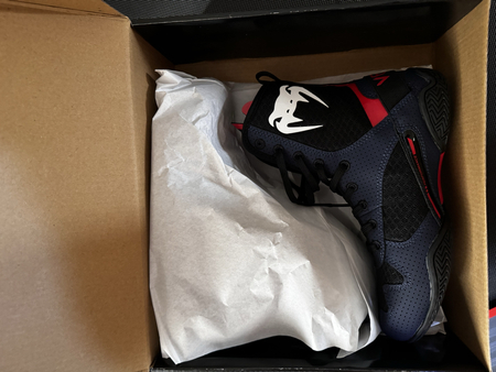 Venum Elite Boxing Shoes - Navy/Black/Red