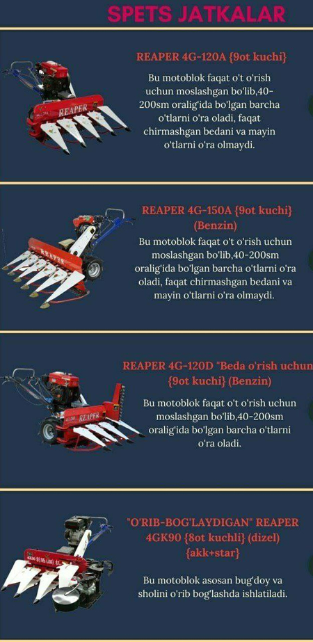 Motokultuvator 1oylik bepul servis hamda3oylik garantiyasi bilan