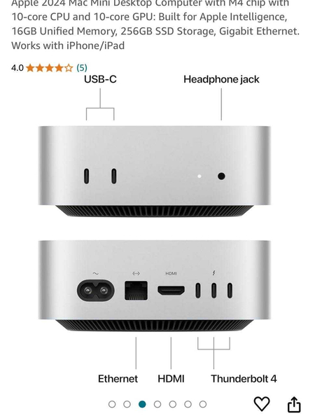Mac mini M4 16gb 512 gb
