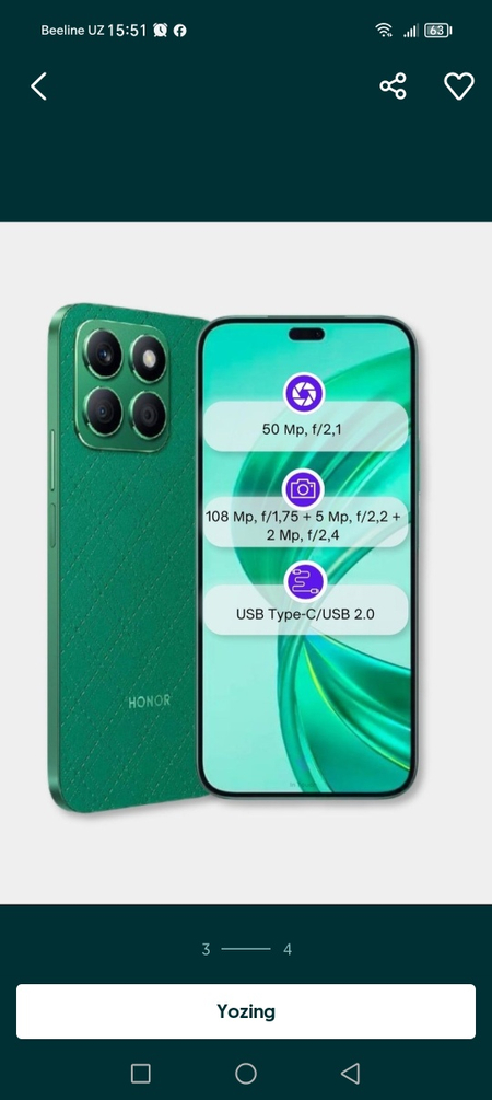 Honor x8b holati zor