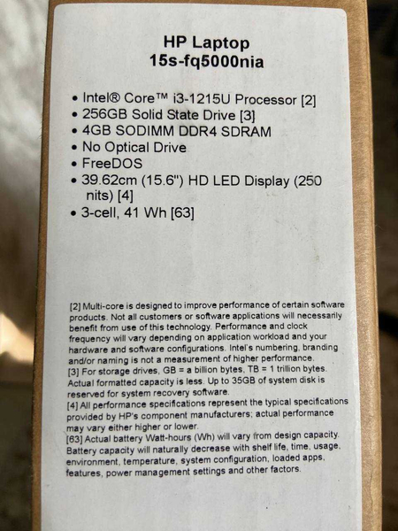 HP laptop 15s-fq5000nia