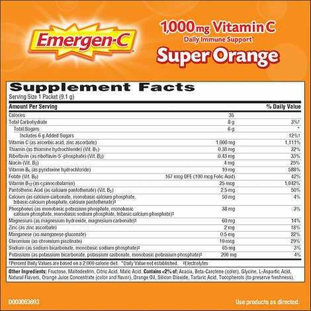 Emergen-C Американский шипучий Витамин C 1000 мг !30шт
