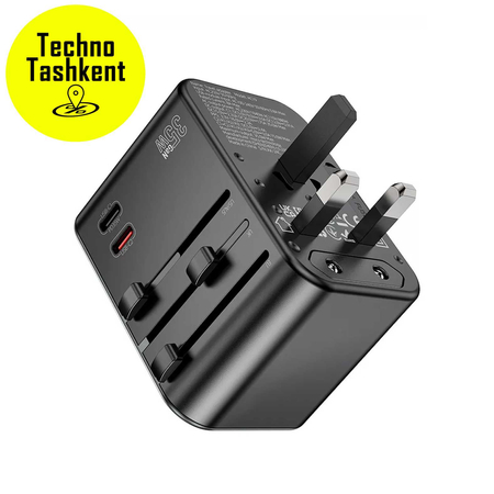 Универсальное зарядное устройство Hoco AC19, PD35W EU/US/UK/AU, QC3.0