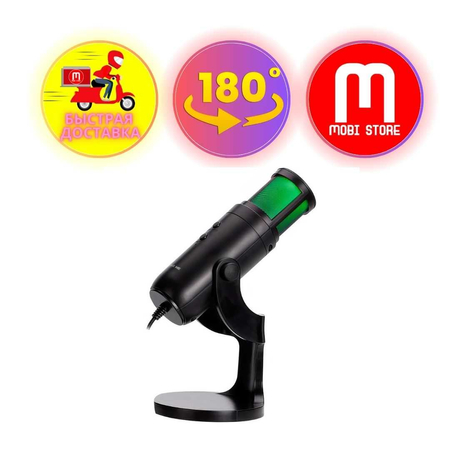 Podkast, striming va o\\\'yin uchun XTRIKE ME XMC-03 mikrofoni, USB, RGB