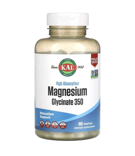 Kal magnesium Glysinate.  Глицинат магния 350mg 160  капсул