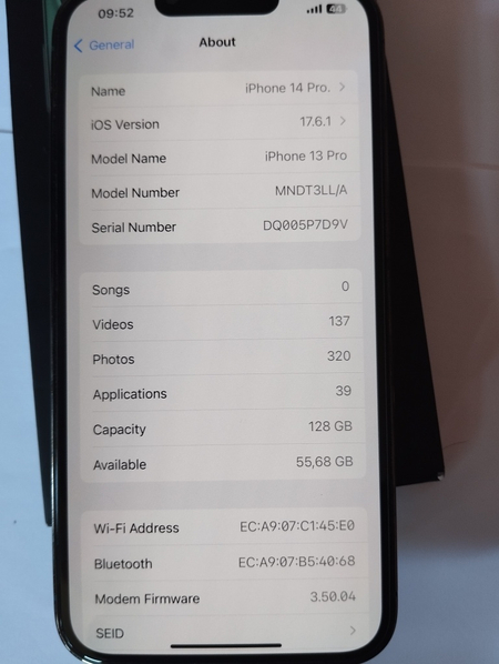 iPhone 13 pro green 128 talik srochna sotiladi