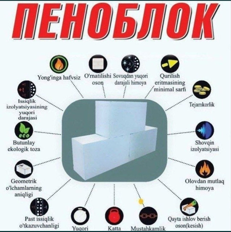 Пенаблок ишлаб чикарамиз Сифатли