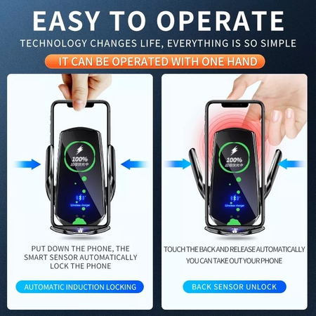 Simsiz zaryadlivchi avtomobil uchun telefon ushlagich 15W