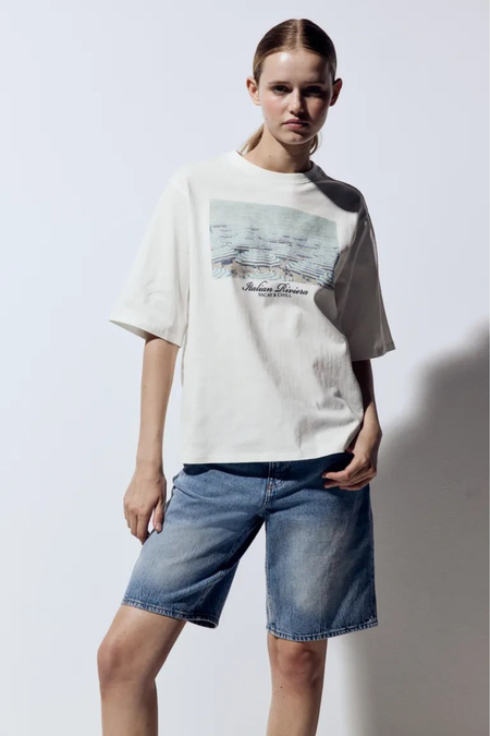 Оверсайз футболка H&M