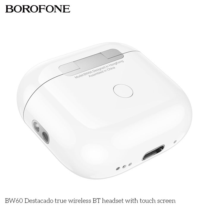 Наушники Borofone BW60 AirPods 4 с интеллектуальным сенсорным экраном