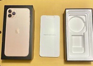 Коробка документ iphone 11 pro max gold+2 чехол