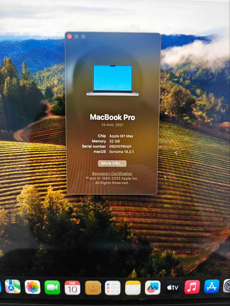 MacBook Pro 14 (2021) / 1TB SSD / i9 2.4 Ghz / RAM 32GB