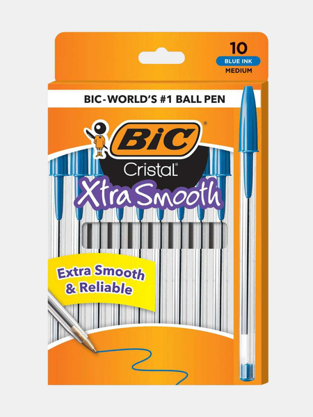 Набор ручек BIC Cristal, 10 шт, Синий