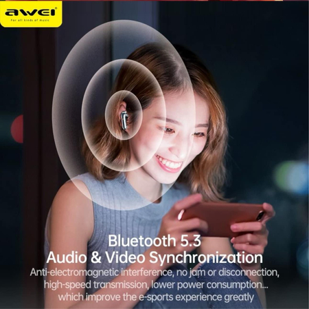 AWEI T79 ENC 2 пары наушников Bluetooth с шумоподавлением
