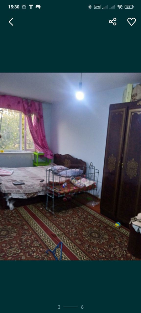 3 xona 72kv Yangiyol shaxar da N1 tabaka yonida 4 etajkali dom
