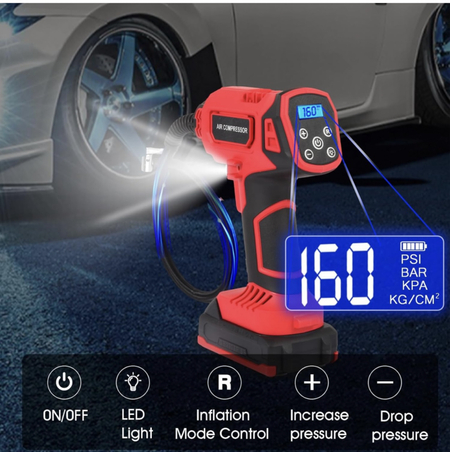 Портативный воздушный компрессор шин Inflator