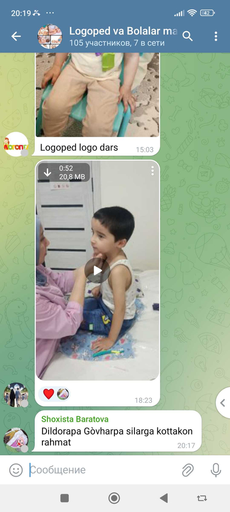 Logoped,LFK,GIDROMASSAJ,Ayollar soglomlashtirish markazi