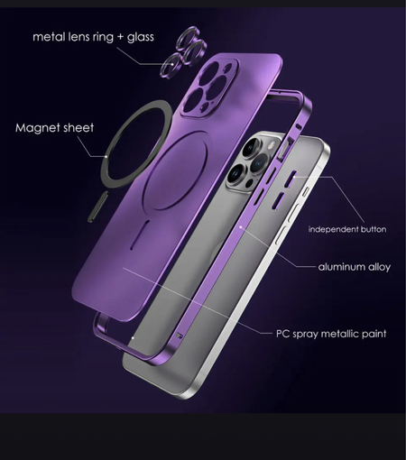 Metalik chexol Iphone 15 plusga