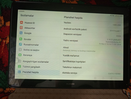 Huawei mediaPad T3 10