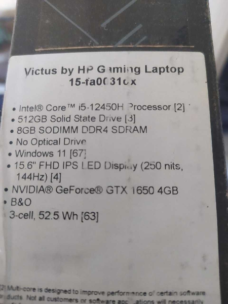 HP victus gaming noutbuk