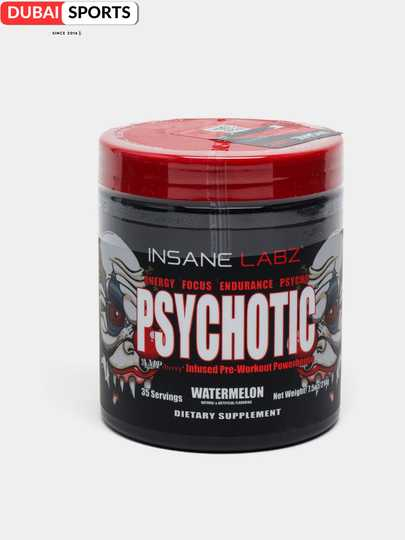 Пред тренировочный Psychotic, со вкусом арбуза и яблока , 35 порций