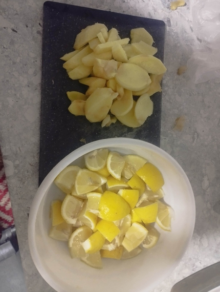 Imunitetga imbir +limon + asal smuzi