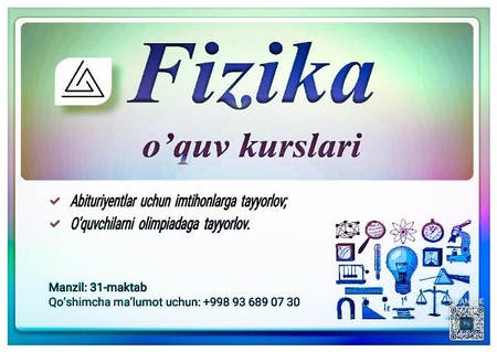 Fizika fanidan online va offline darslar