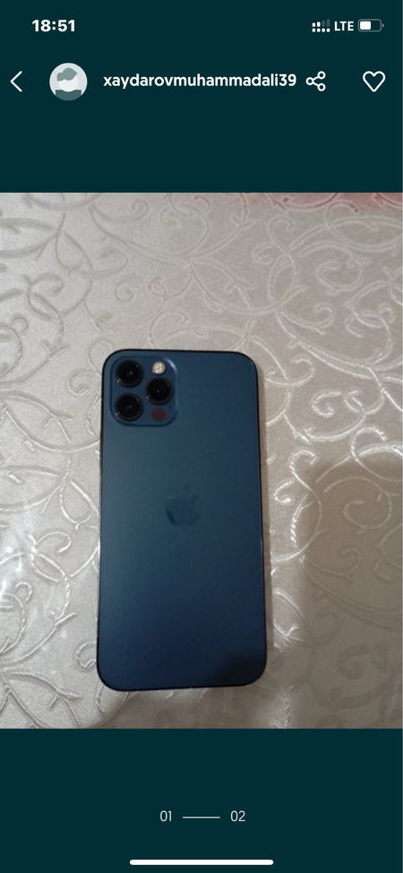 Iphone 12 pro ochilmagan ideal karobka dakumentli